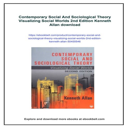 Contemporary Social And Sociological Theory Visualizing Social Worlds ...