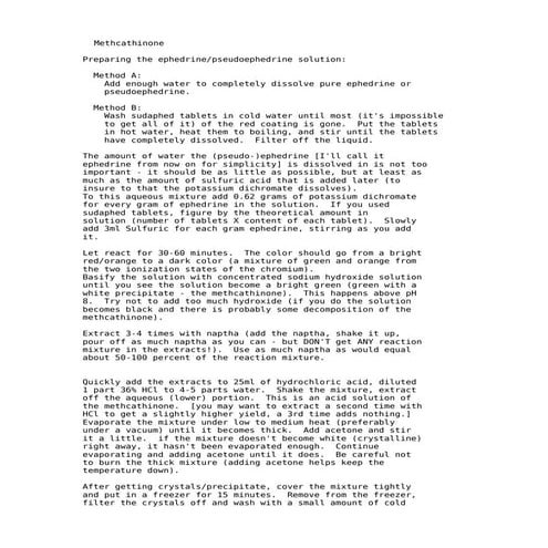 2522894 Methcathinone Synthesis 1 | PDF
