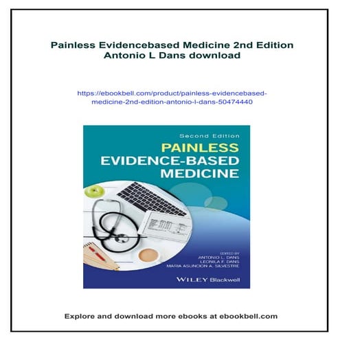 Painless Evidencebased Medicine 2nd Edition Antonio L Dans | PDF