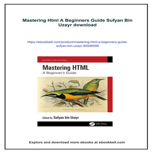 Mastering Html A Beginners Guide Sufyan Bin Uzayr | PDF