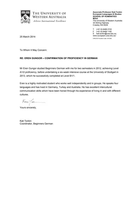 German Level Certificate | PDF