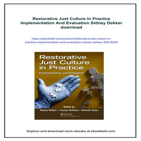 Restorative Just Culture In Practice Implementation And Evaluation ...