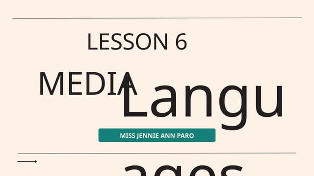 Media language | PPTX