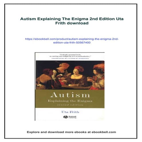 Autism Explaining The Enigma 2nd Edition Uta Frith | PDF