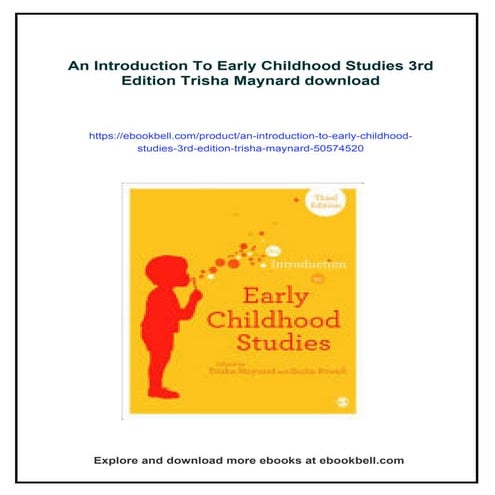 An Introduction To Early Childhood Studies 3rd Edition Trisha Maynard | PDF