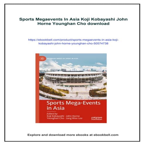 Sports Megaevents In Asia Koji Kobayashi John Horne Younghan Cho | PDF