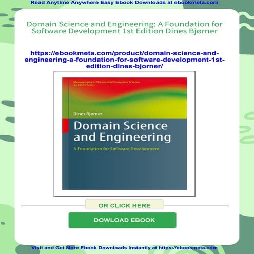 Domain Science and Engineering: A Foundation for Software Development ...