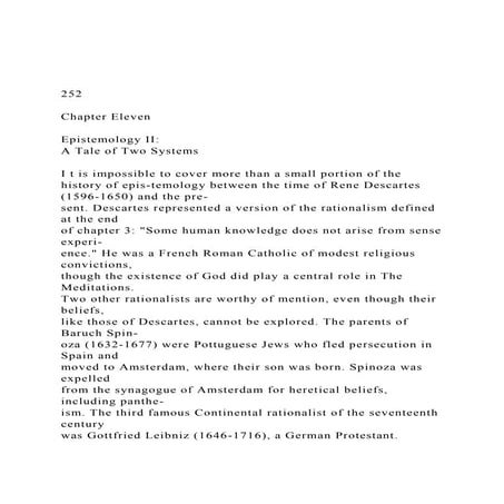 252 Chapter Eleven Epistemology II A Tale of Two Sy.docx