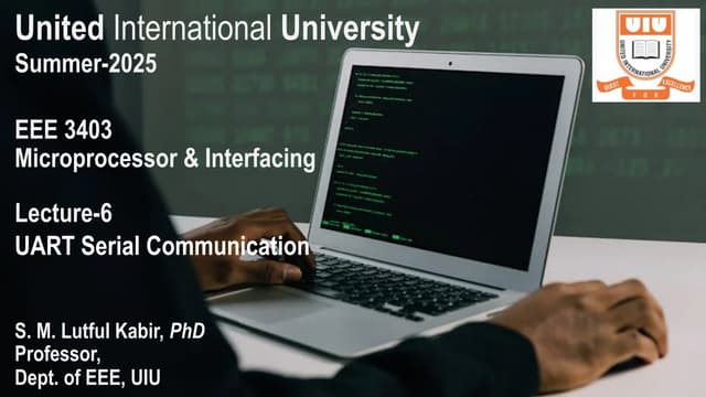 UART | PPT | Computer Peripherals | Computing