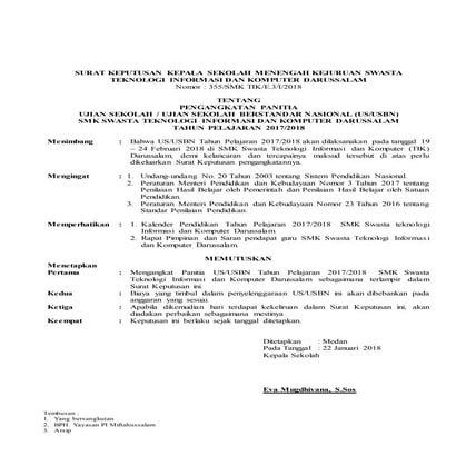 sk-panitia-ujian-sekolah | DOCX