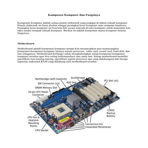 Komponen-komponen dalam CPU