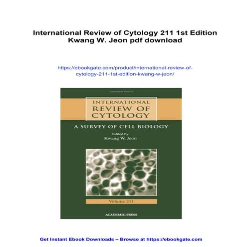 International Review of Cytology 211 1st Edition Kwang W. Jeon | PDF