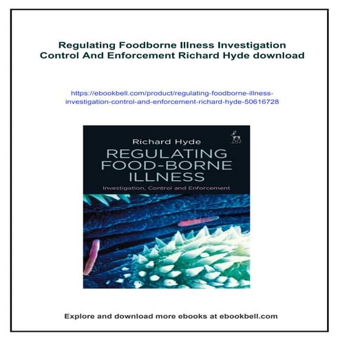 Regulating Foodborne Illness Investigation Control And Enforcement ...