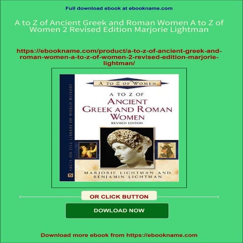 Instant ebooks textbook A to Z of Ancient Greek and Roman Women A to Z of Women 2 Revised ...