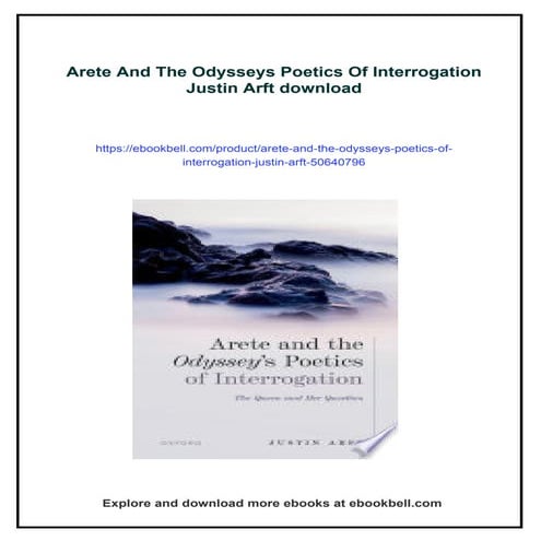 Arete And The Odysseys Poetics Of Interrogation Justin Arft | PDF