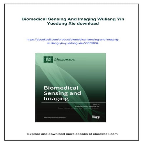 Biomedical Sensing And Imaging Wuliang Yin Yuedong Xie | PDF