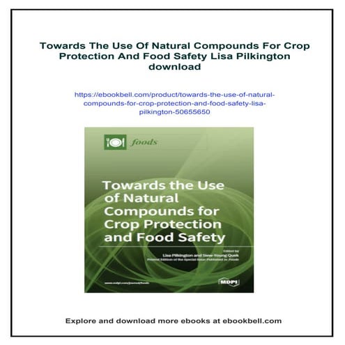 Towards The Use Of Natural Compounds For Crop Protection And Food ...