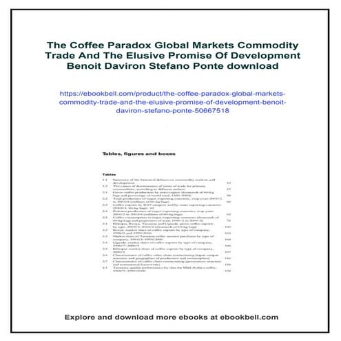 The Coffee Paradox Global Markets Commodity Trade And The Elusive Promise Of Development Benoit ...