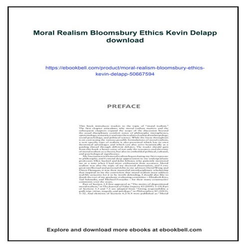 Moral Realism Bloomsbury Ethics Kevin Delapp | PDF