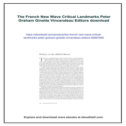 The French New Wave Critical Landmarks Peter Graham Ginette Vincendeau ...