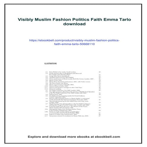 Visibly Muslim Fashion Politics Faith Emma Tarlo | PDF