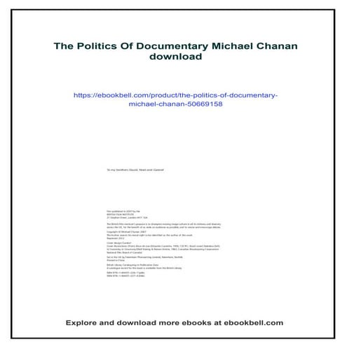 The Politics Of Documentary Michael Chanan | PDF