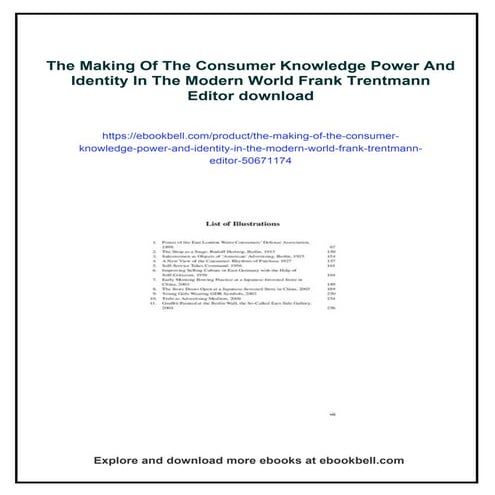 The Making Of The Consumer Knowledge Power And Identity In The Modern ...