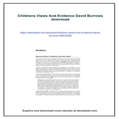 Childrens Views And Evidence David Burrows | PDF