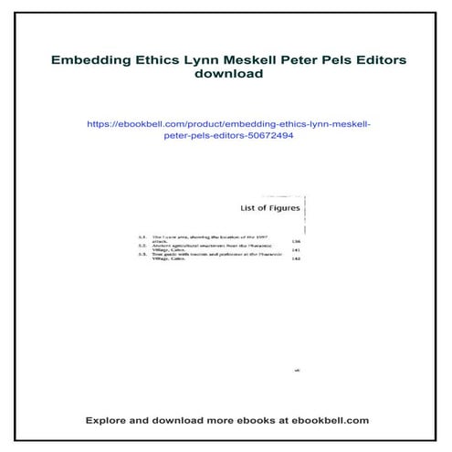 Embedding Ethics Lynn Meskell Peter Pels Editors | PDF