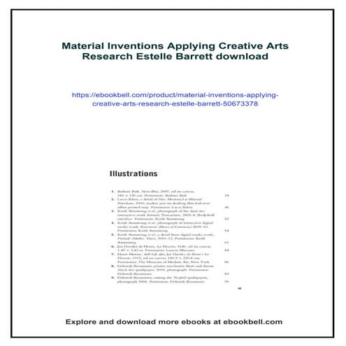 Material Inventions Applying Creative Arts Research Estelle Barrett | PDF