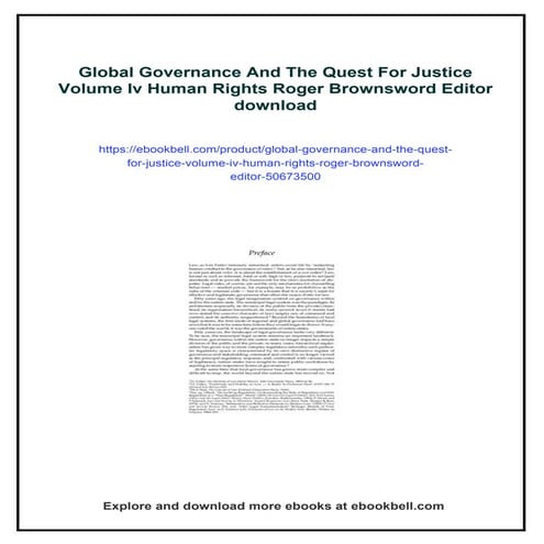 Global Governance And The Quest For Justice Volume Iv Human Rights ...