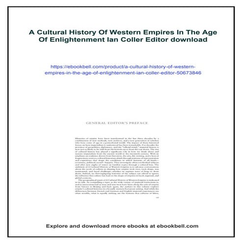 A Cultural History Of Western Empires In The Age Of Enlightenment Ian ...