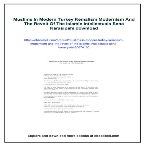 Muslims In Modern Turkey Kemalism Modernism And The Revolt Of The ...