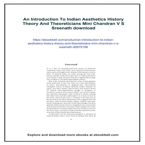 An Introduction To Indian Aesthetics History Theory And Theoreticians ...