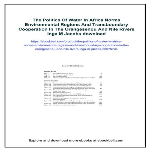 The Politics Of Water In Africa Norms Environmental Regions And ...