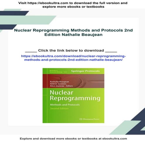 Nuclear Reprogramming Methods and Protocols 2nd Edition Nathalie ...