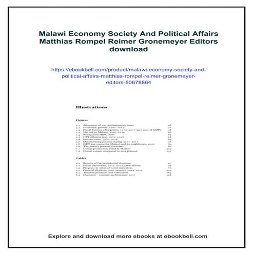 Malawi Economy Society And Political Affairs Matthias Rompel Reimer ...