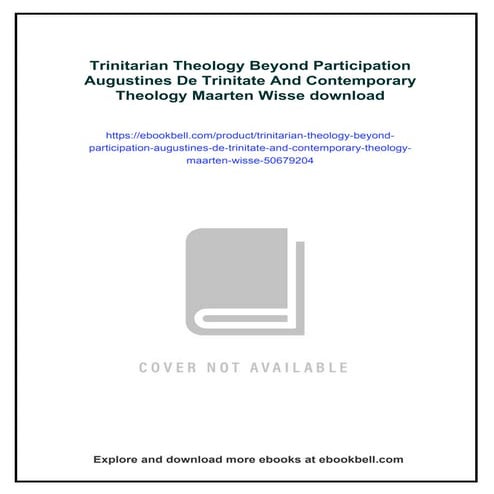 Trinitarian Theology Beyond Participation Augustines De Trinitate And ...
