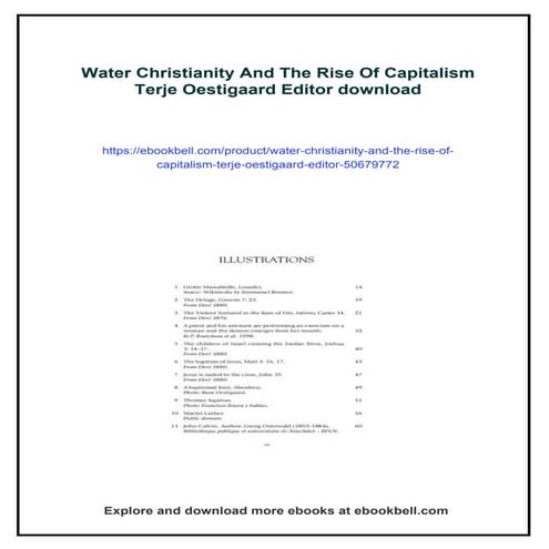 Water Christianity And The Rise Of Capitalism Terje Oestigaard Editor | PDF