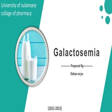Galactosemia | PPTX