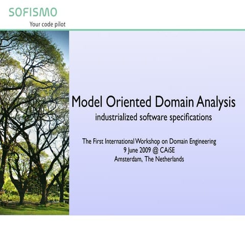 Model Oriented Domain Analysis - Industrialized Software Specifications | PDF