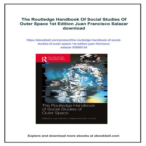 The Routledge Handbook Of Social Studies Of Outer Space 1st Edition ...