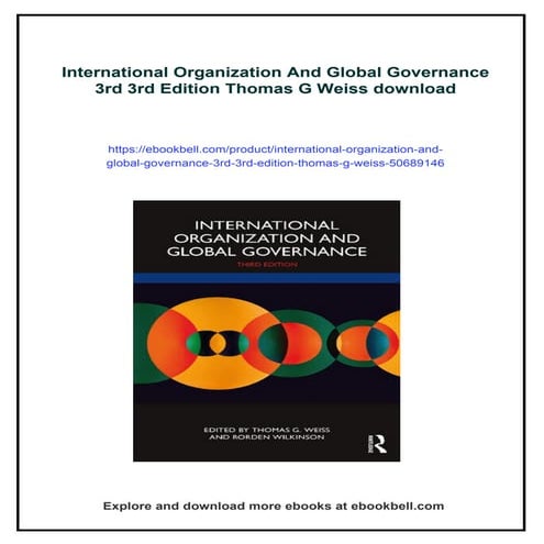 International Organization And Global Governance 3rd 3rd Edition Thomas ...