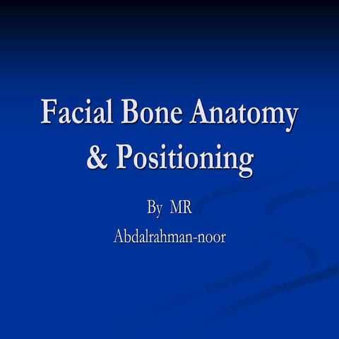 Radiographic anatomy of the face | PPTX