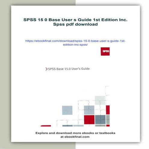 "A basic guide to SPSS" | PPTX