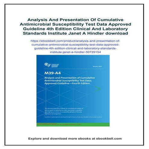 Analysis And Presentation Of Cumulative Antimicrobial Susceptibility ...