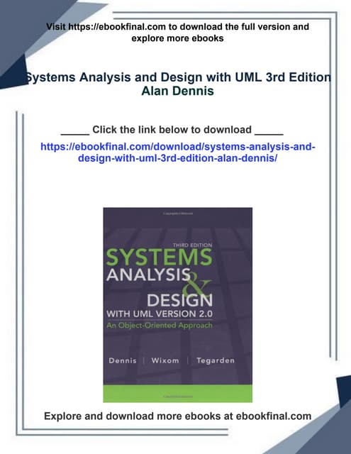Ebook Pdf Modern Systems Analysis And Design 9th Edition Pdf