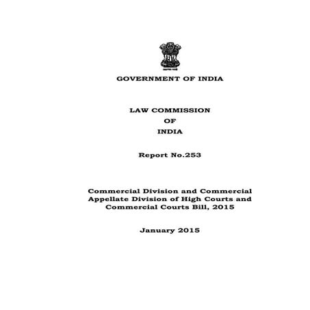 Law Commission Report. Commercial Court Act. | PDF