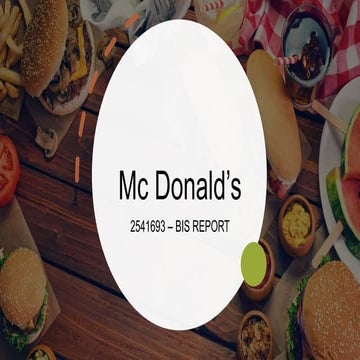 2541693 bis report presentation - Mc Donalds' | PPTX
