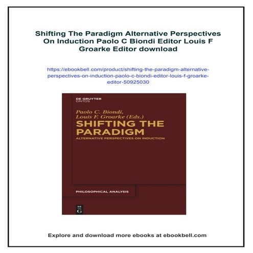 Shifting The Paradigm Alternative Perspectives On Induction Paolo C ...